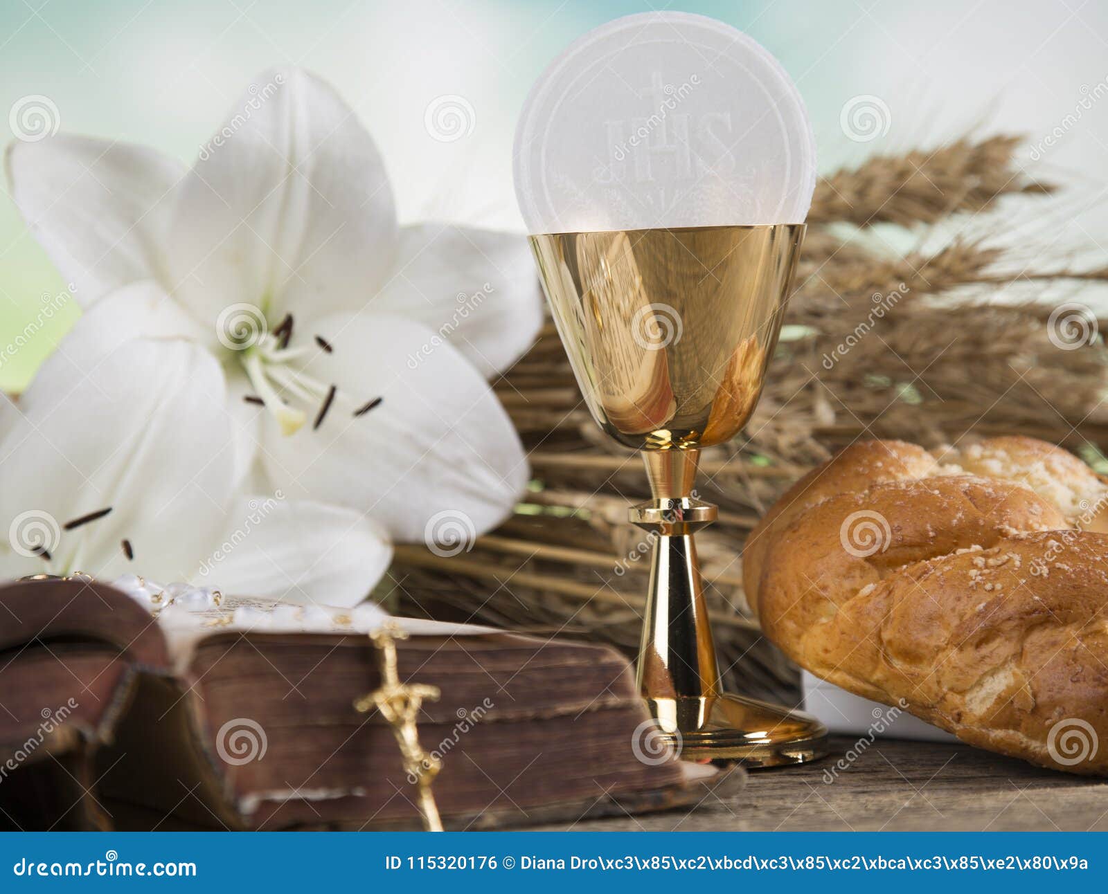 Sacrement De Communion, Symbole D'eucharistie Photo stock - Image du ...
