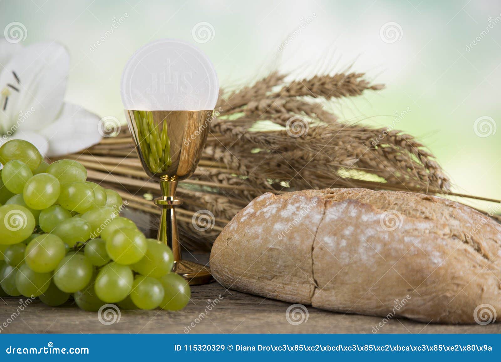 Sacrement De Communion, Symbole D'eucharistie Image stock - Image du ...