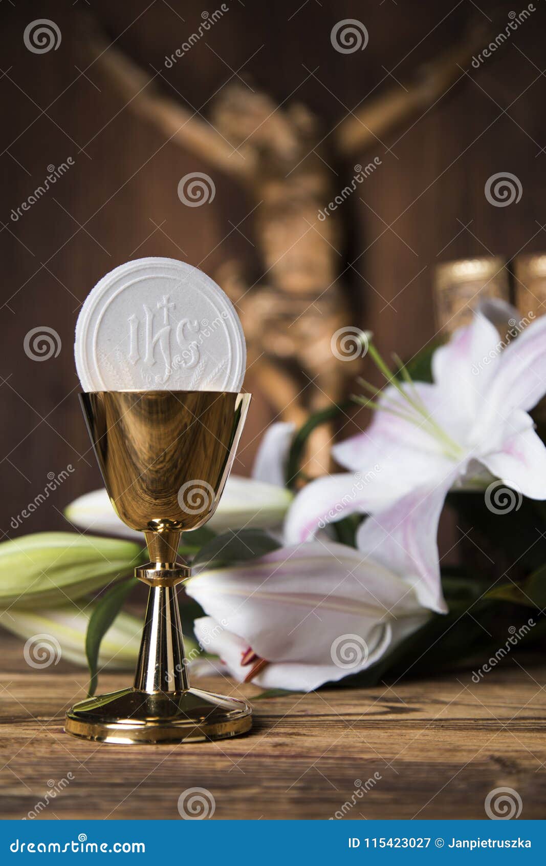 Sacrement De Communion, Symbole D'eucharistie Image stock - Image du ...