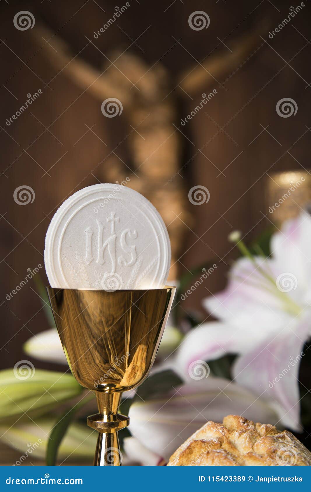 Sacrement De Communion, Symbole D'eucharistie Image stock - Image du ...