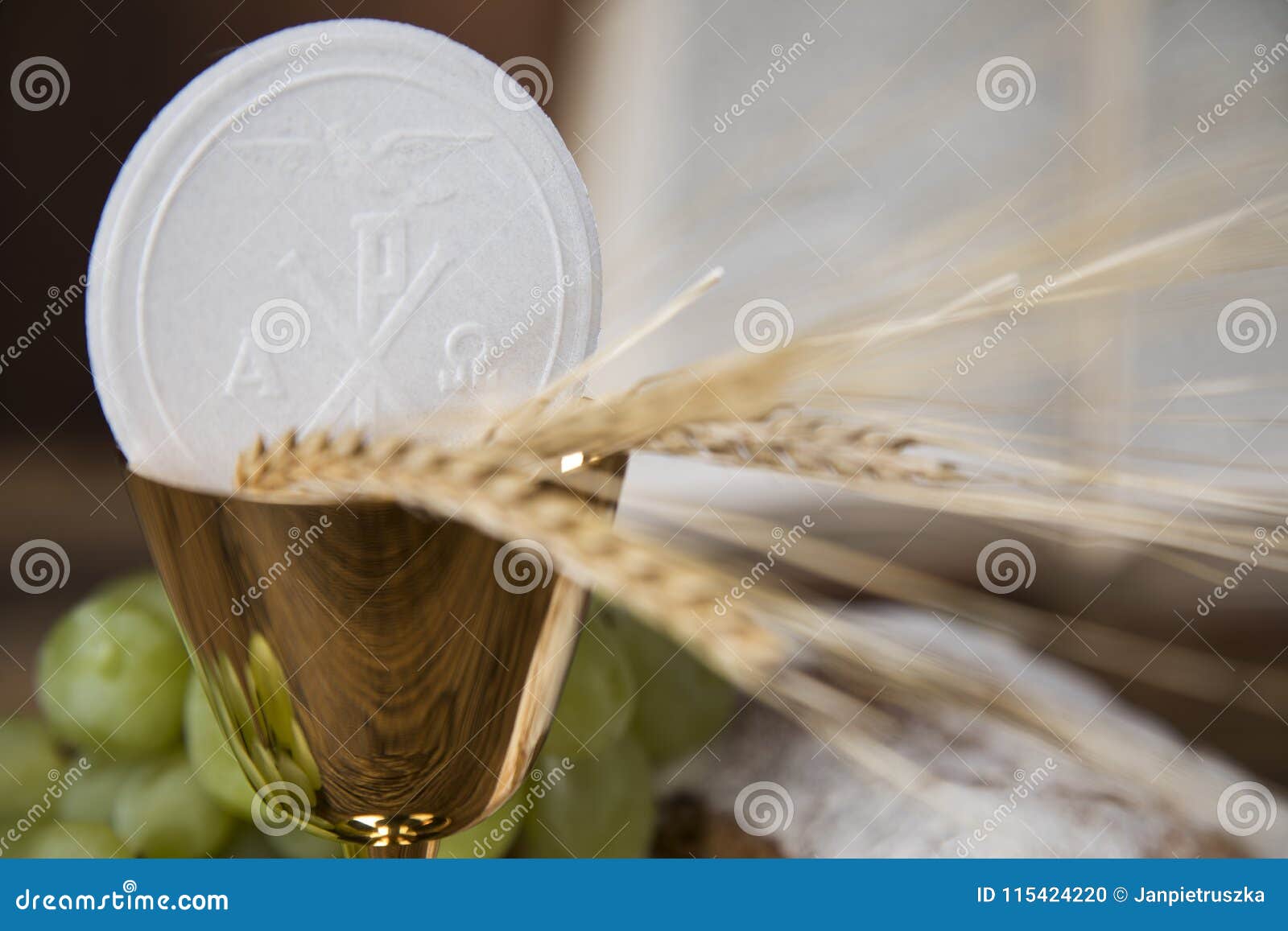 Sacrement De Communion, Symbole D'eucharistie Photo stock - Image du ...