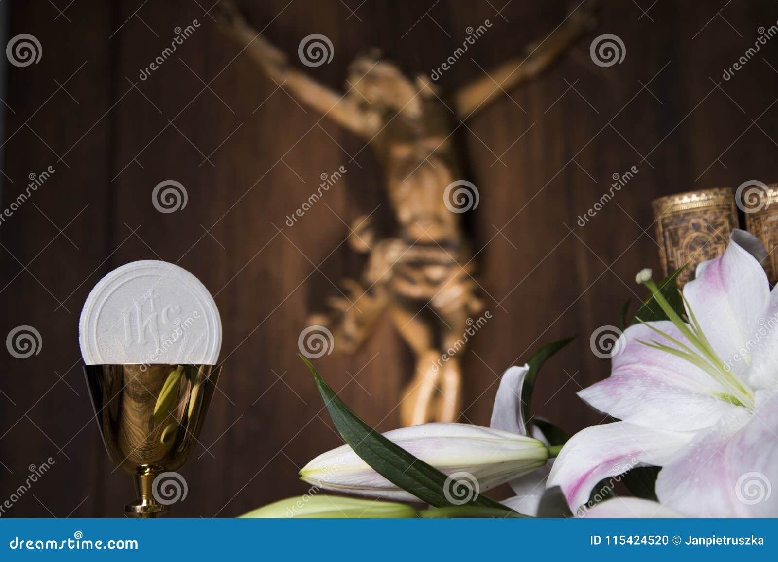 Sacrement De Communion, Symbole D'eucharistie Photo stock - Image du ...