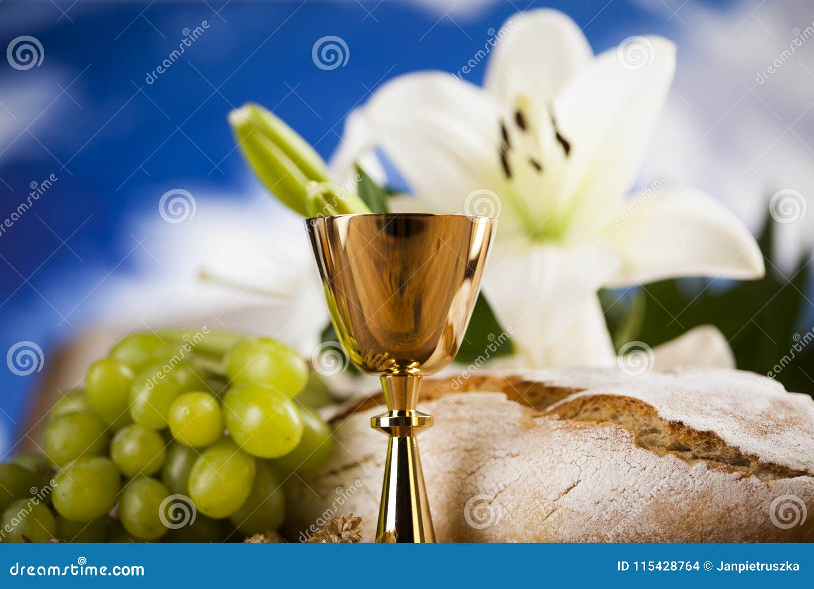 Sacrement De Communion, Symbole D'eucharistie Photo stock - Image du ...