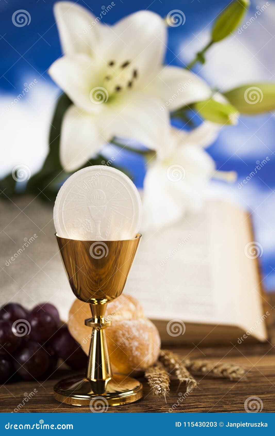Sacrement De Communion, Symbole D'eucharistie Image stock - Image du ...
