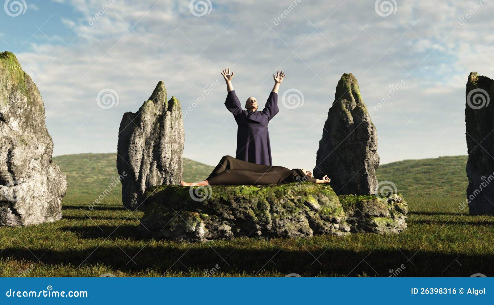 The Sacrifice stock illustration. Illustration of render - 26398316