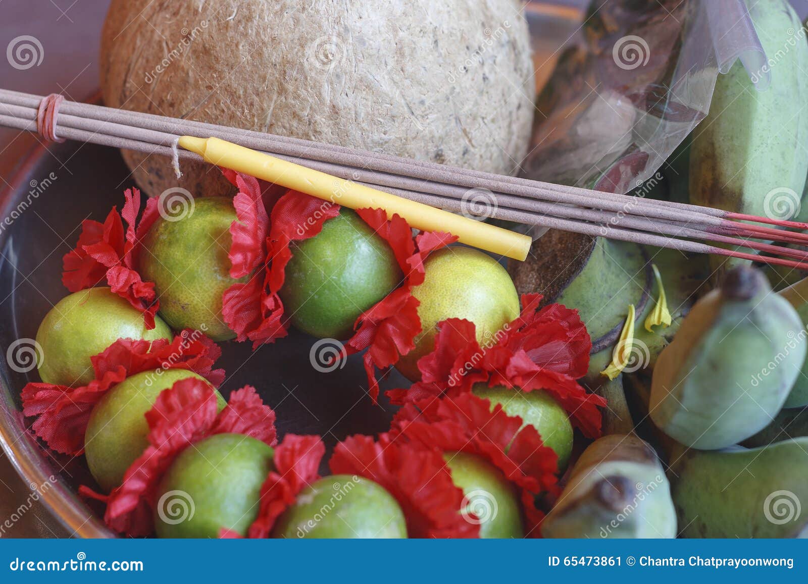 Sacrificial Offering Food For Pray To God And Memorial To Ancestor ...
