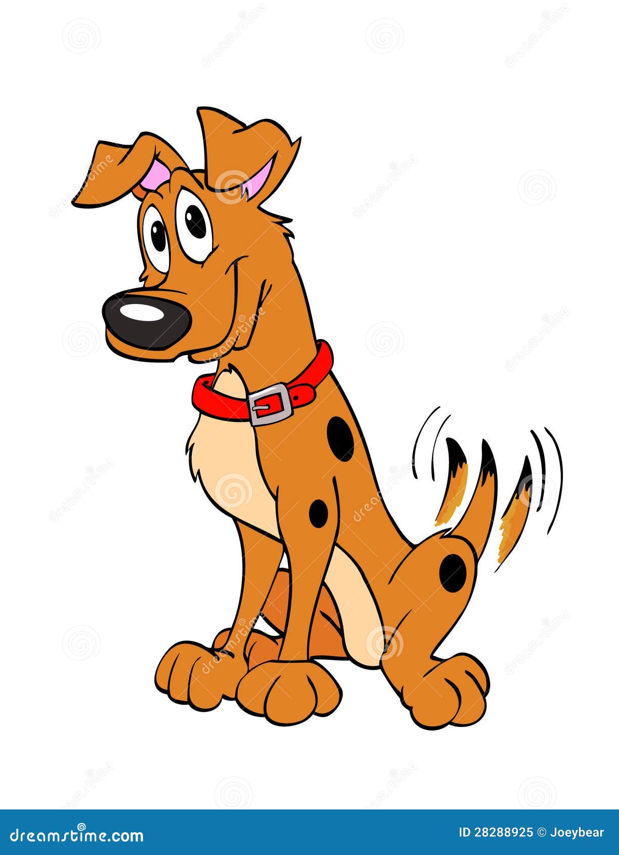 Sacudir Feliz Da Cauda Do Cão Ilustração do Vetor - Ilustração de ...