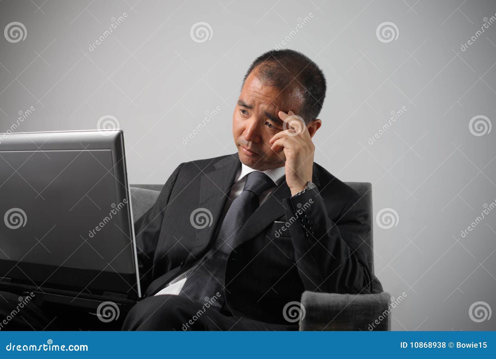 Sad stock photo. Image of computer, problem, adult, asian - 10868938