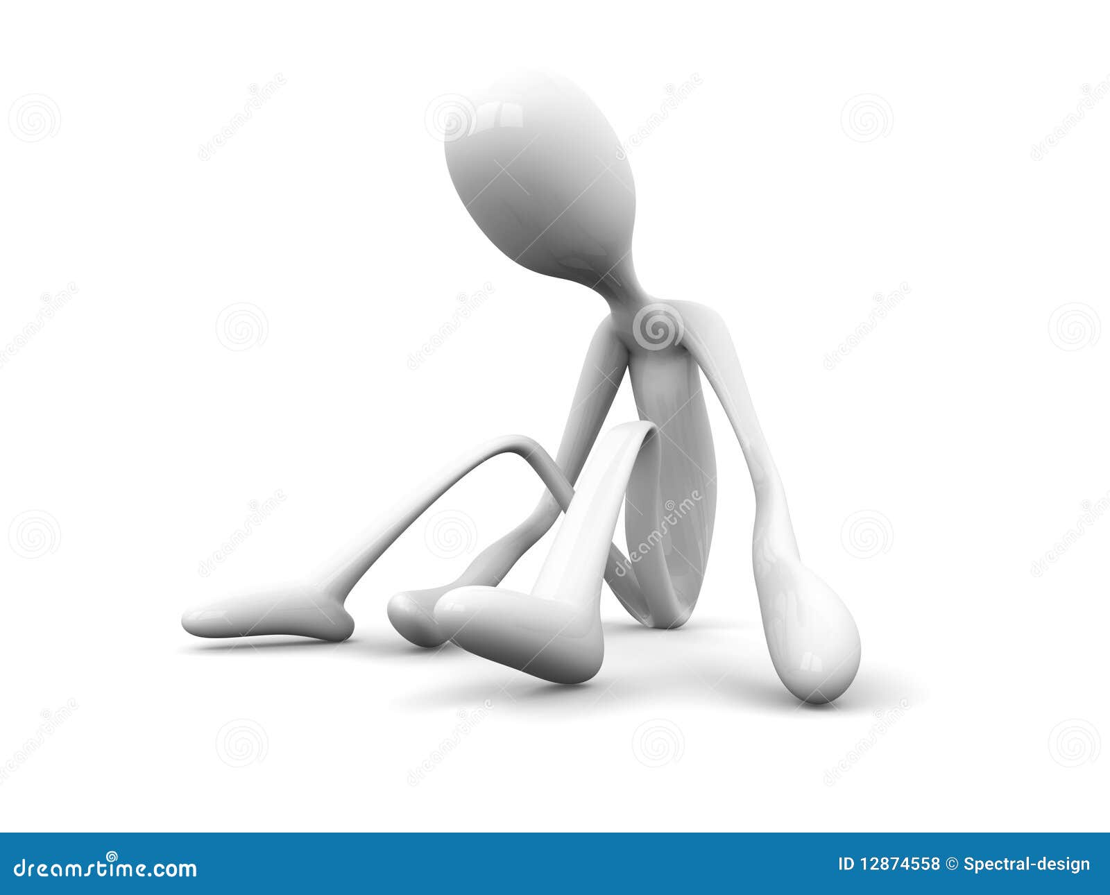 Sad stock illustration. Illustration of figure, despair - 12874558