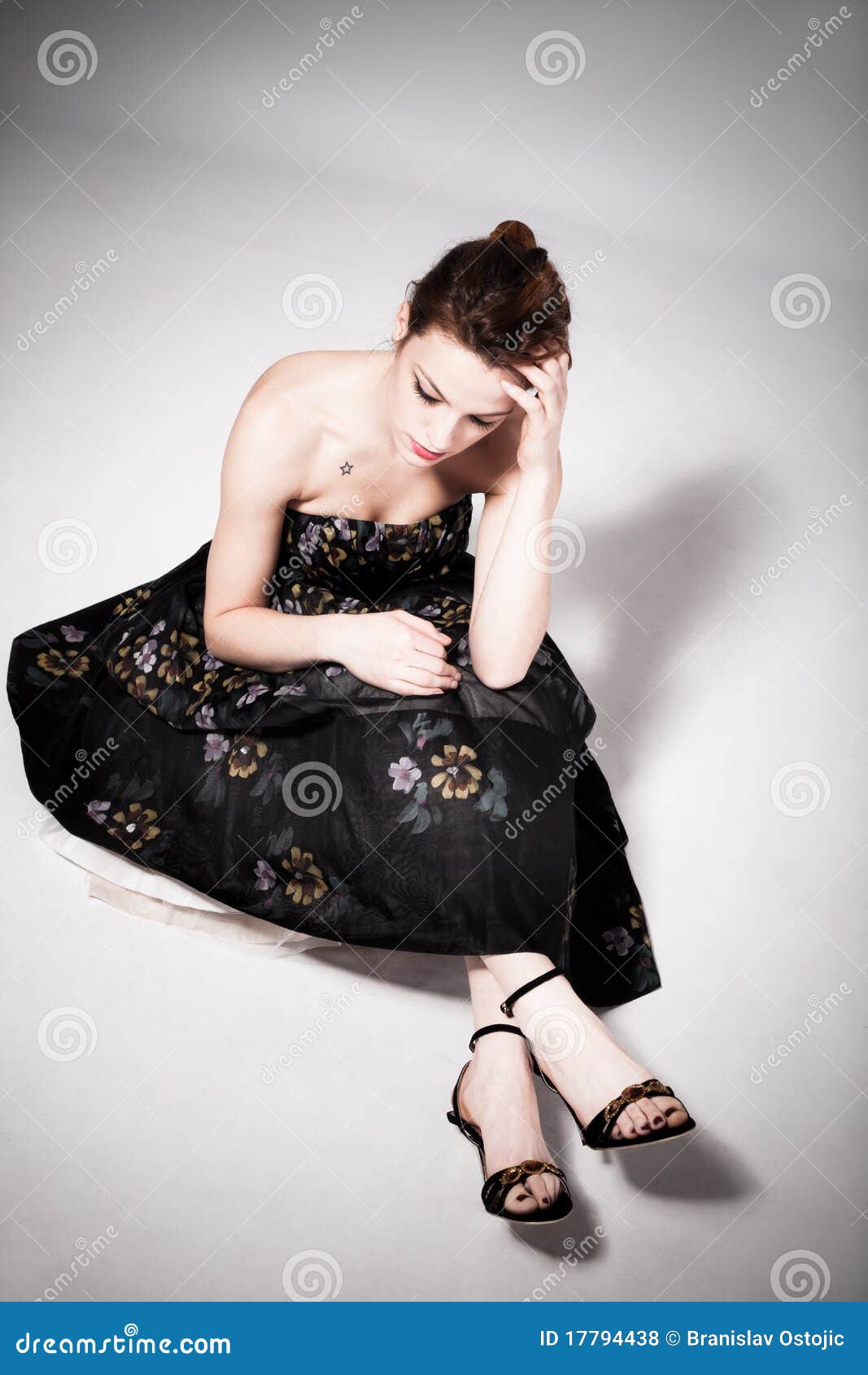 Sad stock photo. Image of serious, elegant, cute, sadness - 17794438