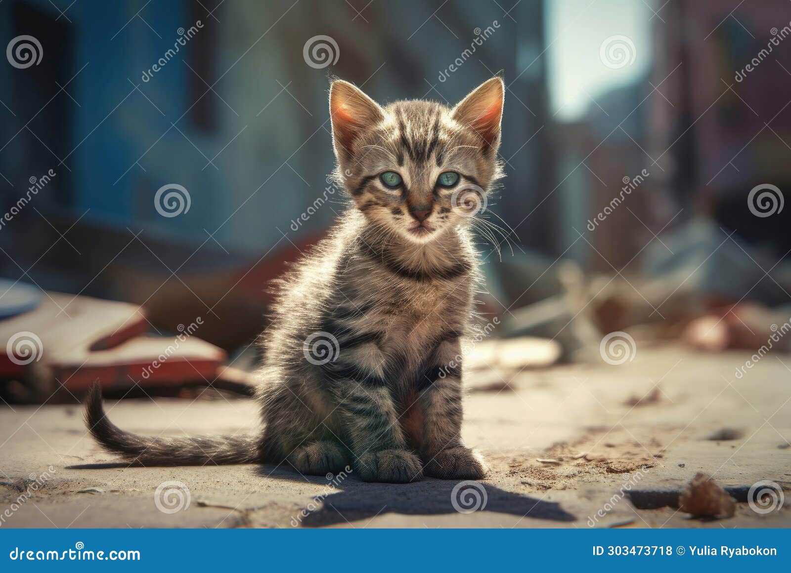 Sad Abandoned Hungry Kitten. Generate Ai Stock Illustration - Illustration of passion, cute ...