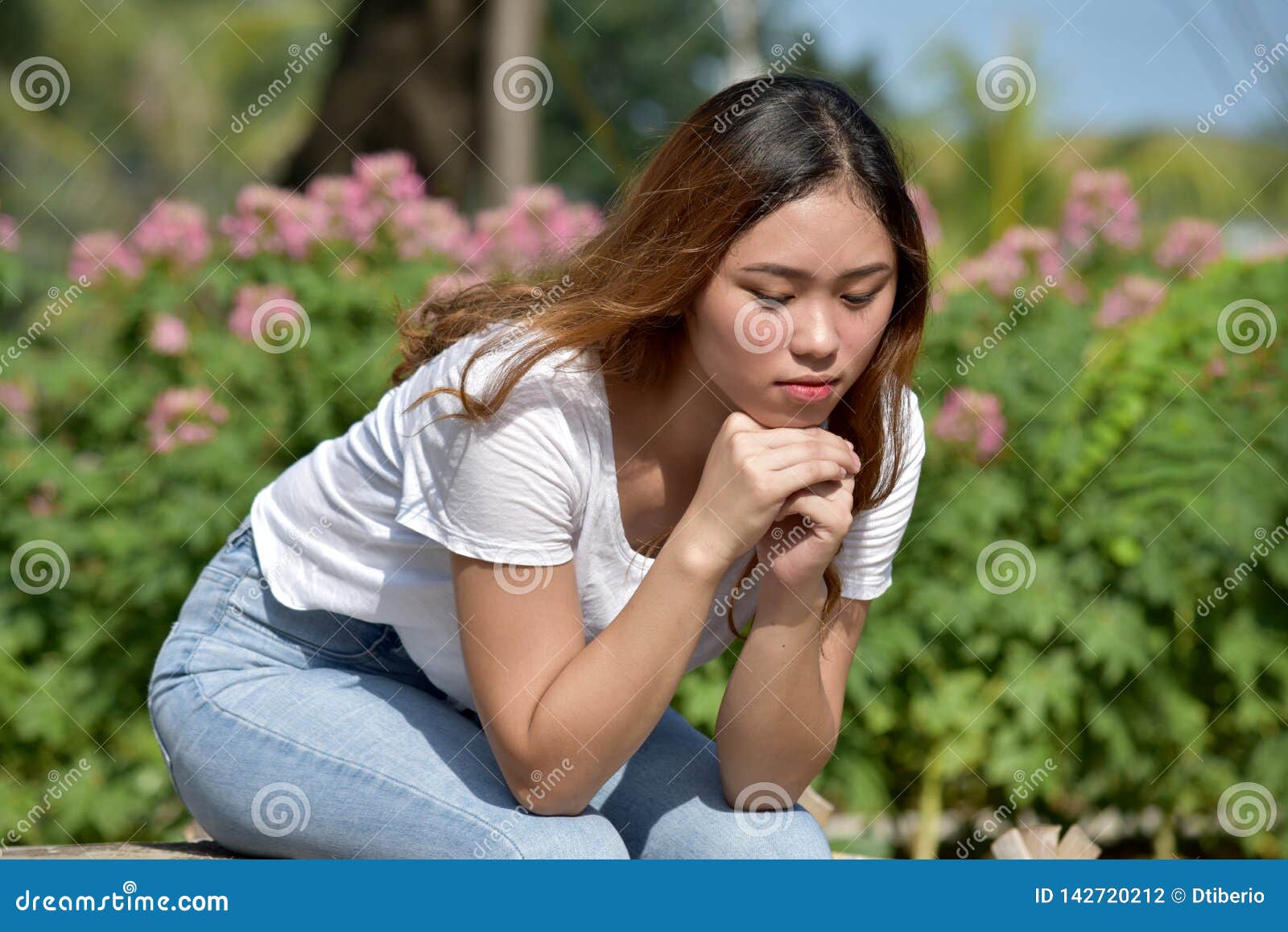 A Sad Adult Female stock photo. Image of feelings, sadness - 142720212