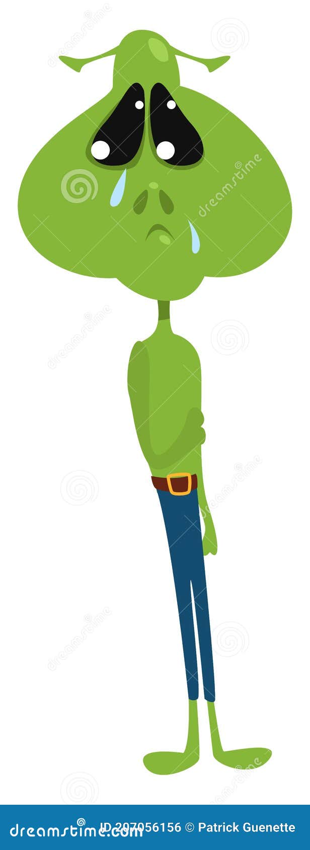 Sad Alien , Illustration, Vector Stock Vector - Illustration of science ...