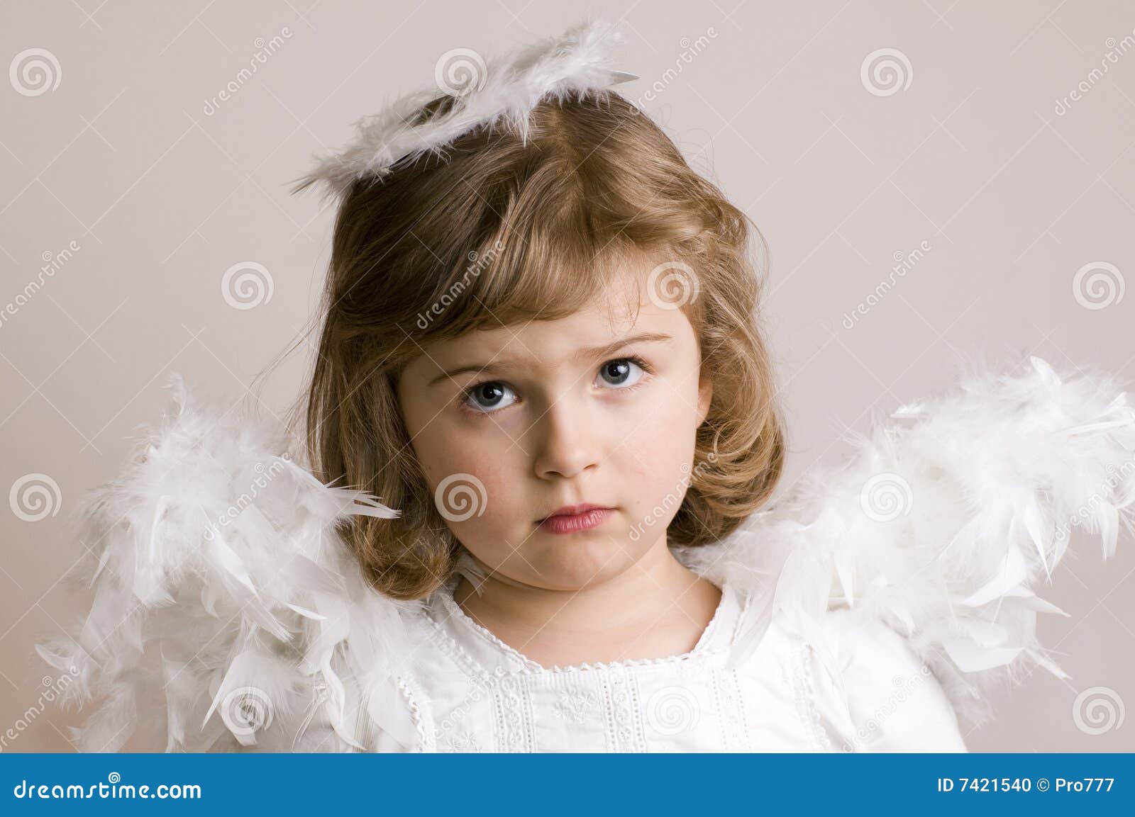 Sad Angel stock photo. Image of cute, color, little, heaven - 7421540