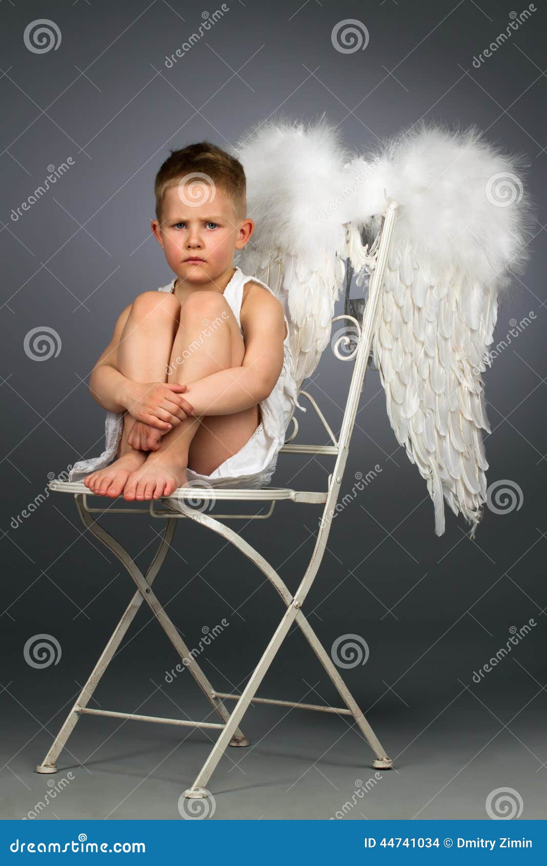 Sad angel kid stock photo. Image of concept, portrait - 44741034