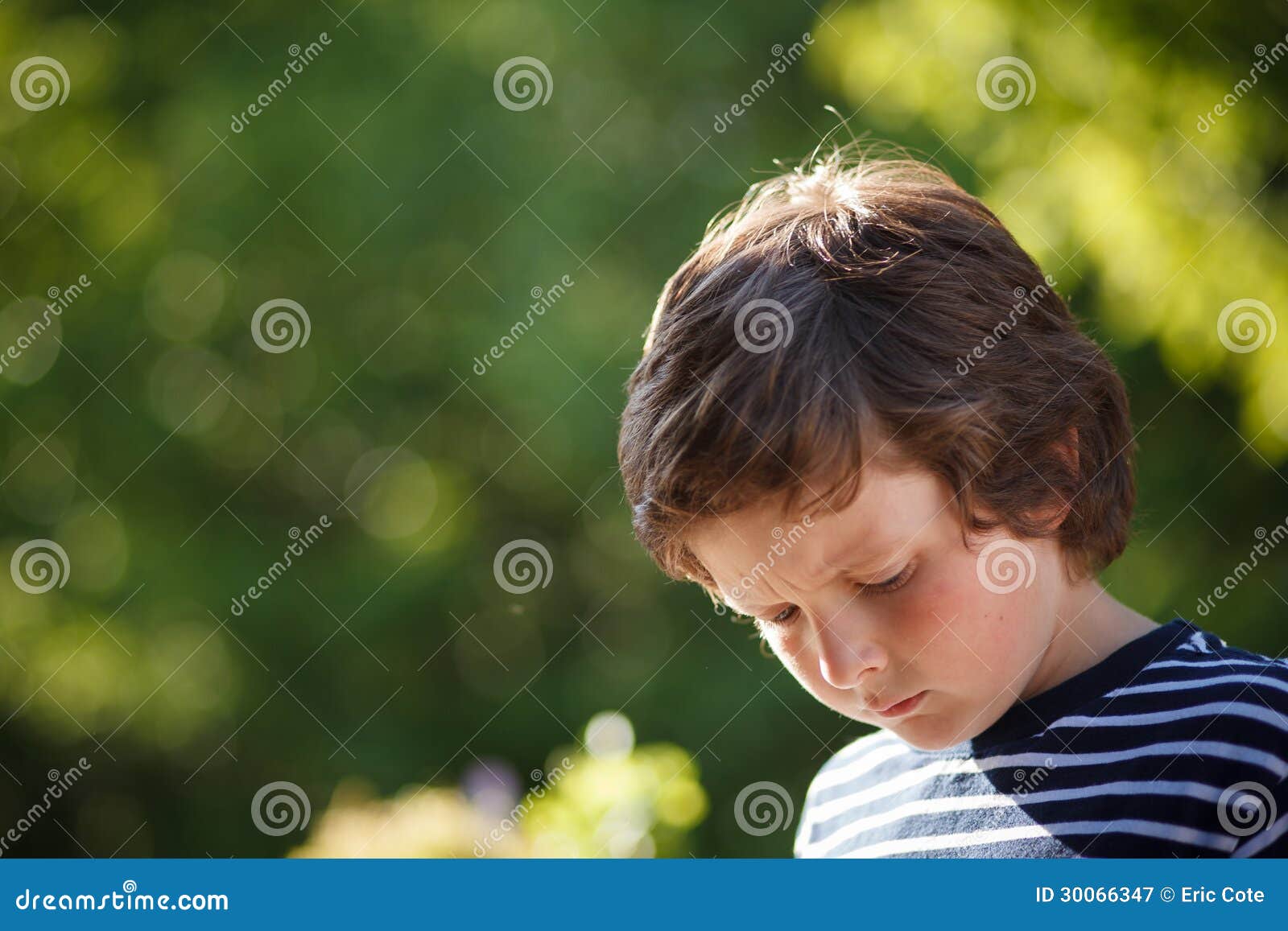Sad boy stock image. Image of childhood, summer, outside - 30066347