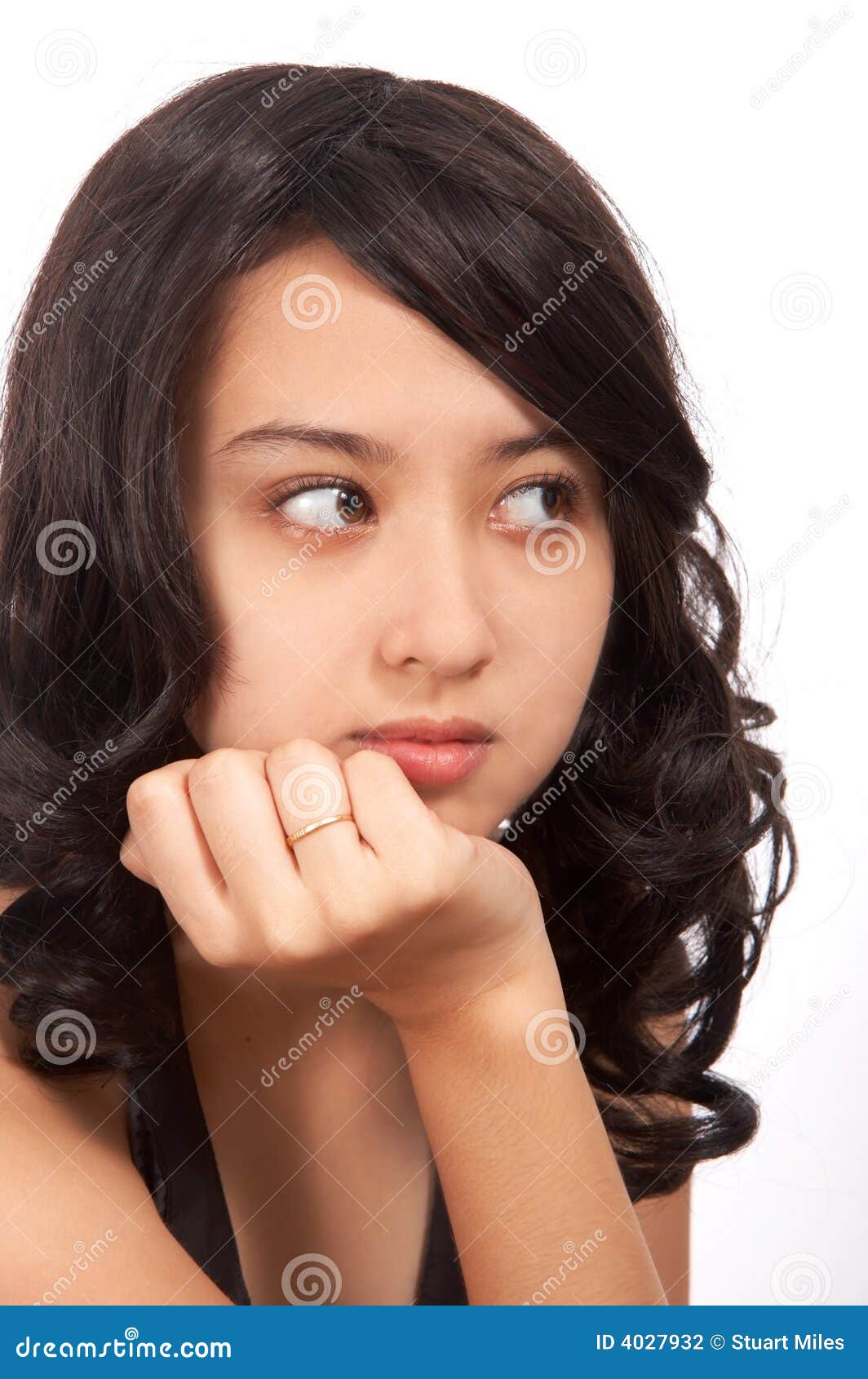 Sad asian girl stock photo. Image of worried, emotional - 4027932