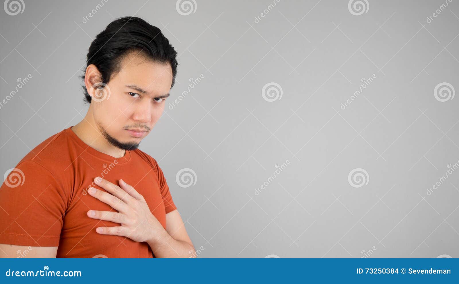 Sad Asian man. stock photo. Image of problem, serious - 73250384