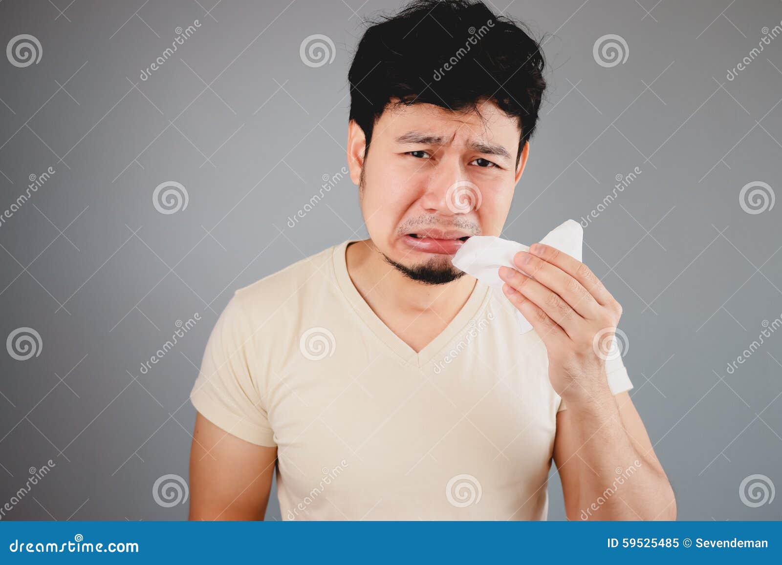 Sad Asian man. stock image. Image of business, problem - 59525485