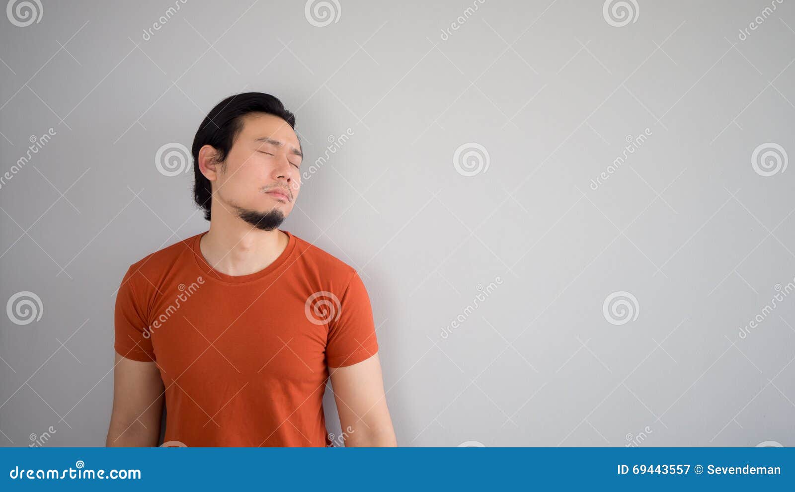 Sad Asian man. stock image. Image of stressed, stress - 69443557