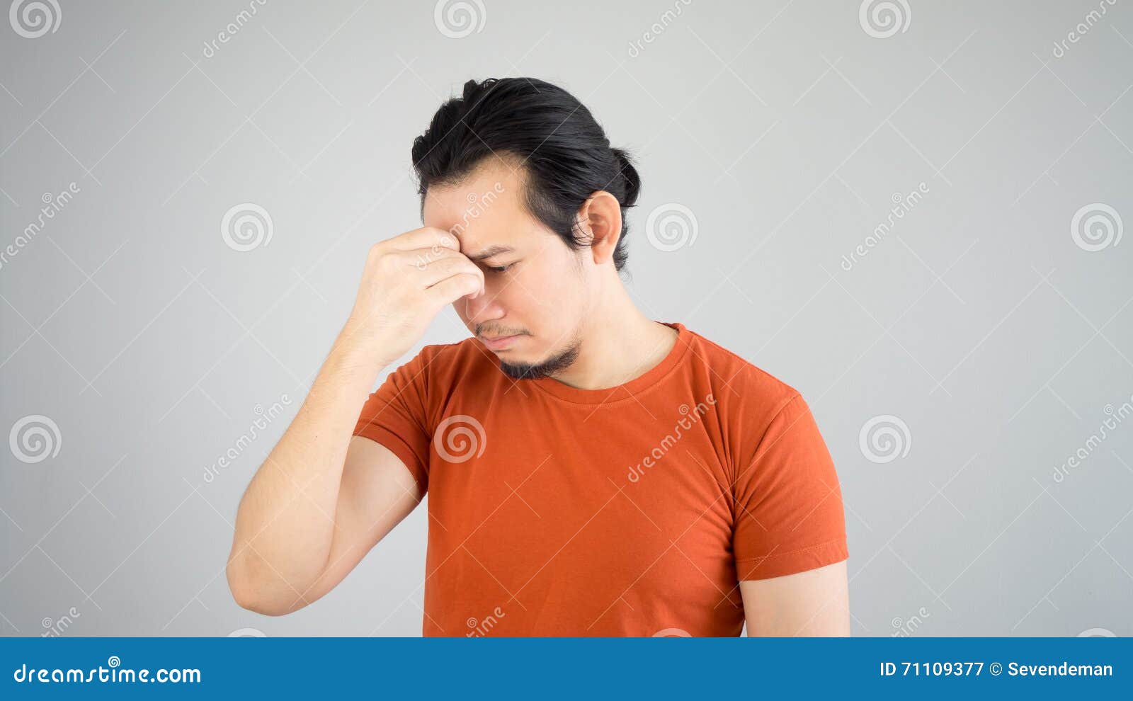 Sad Asian man. stock image. Image of problem, handsome - 71109377