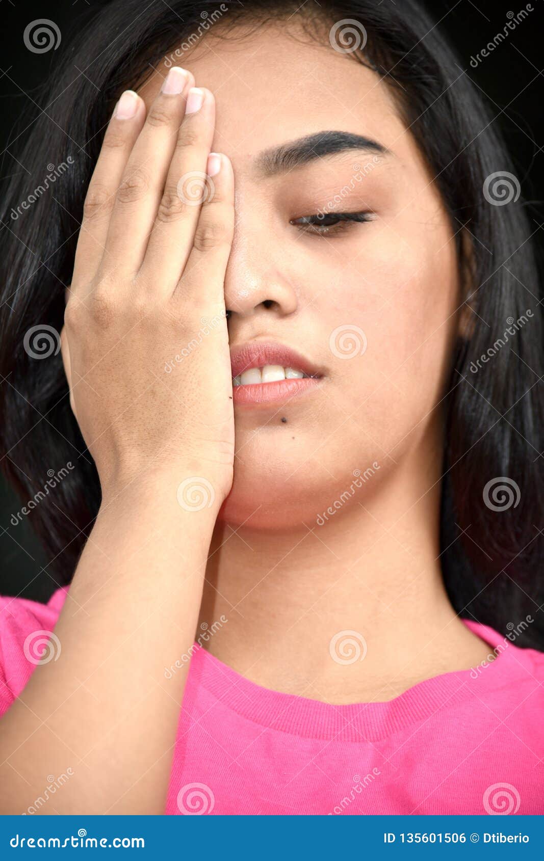 Sad Attractive Person stock photo. Image of depression - 135601506