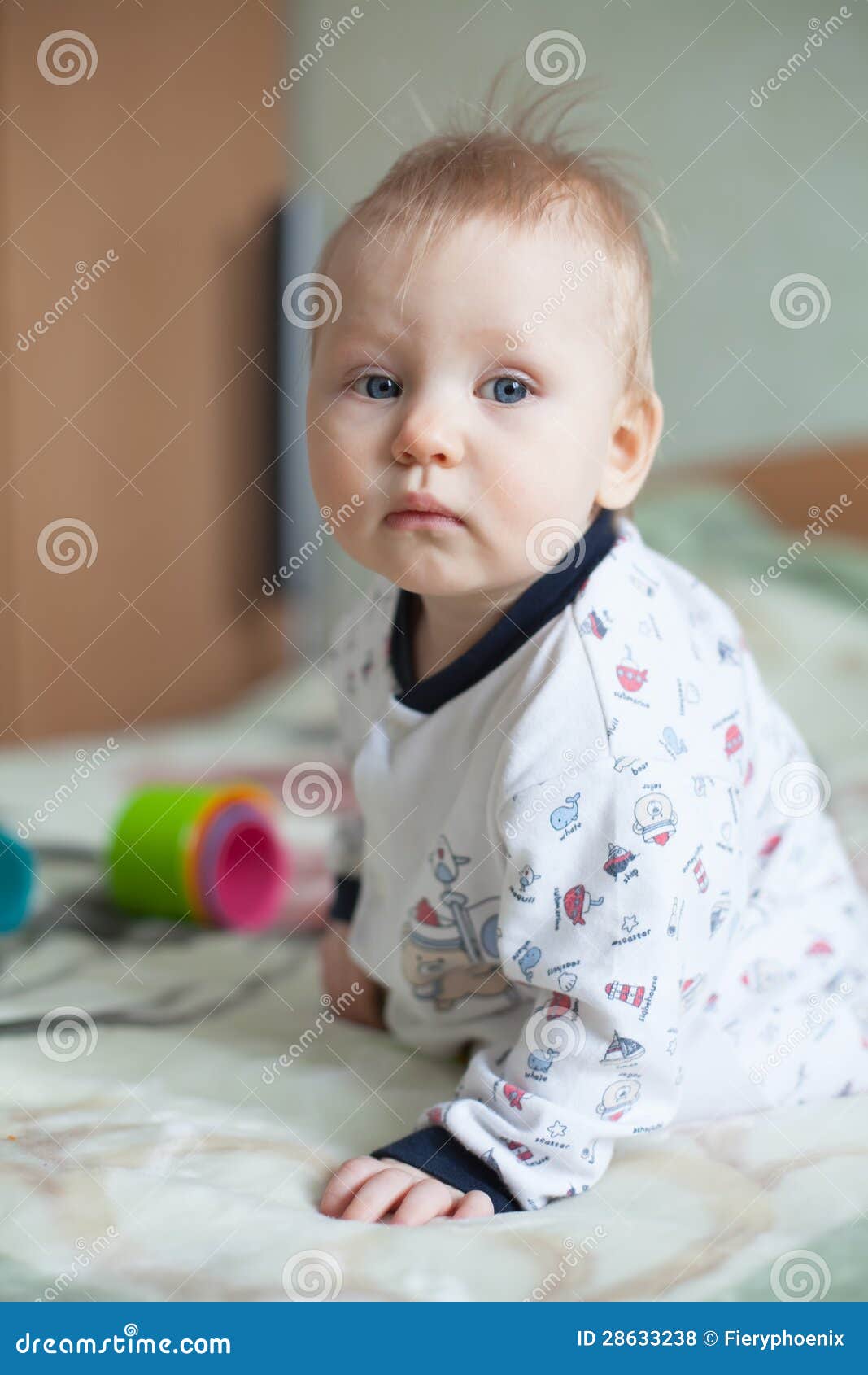 Sad baby stock photo. Image of infection, front, colored - 28633238