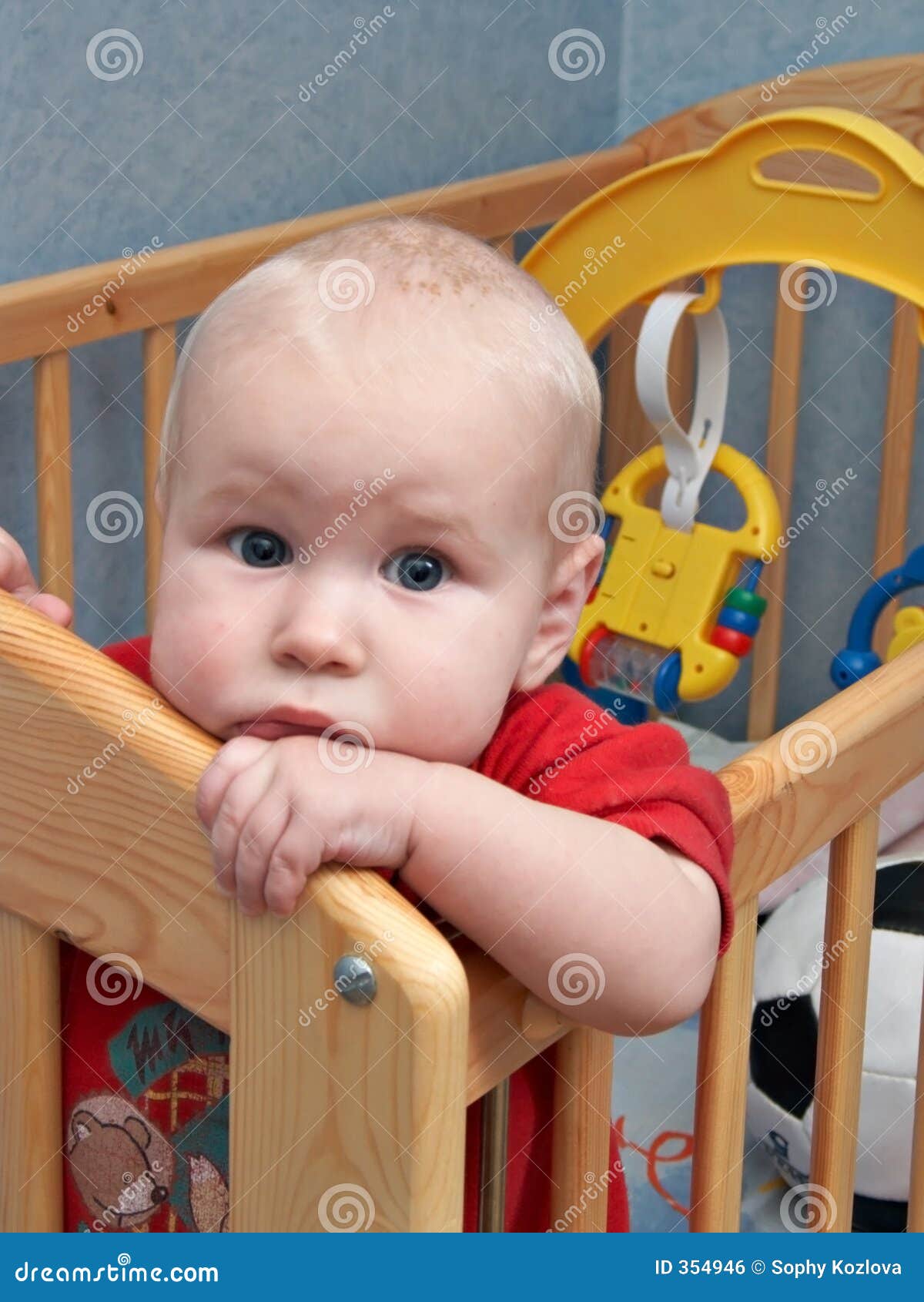 Sad baby stock photo. Image of family, closeup, crib, girl - 354946