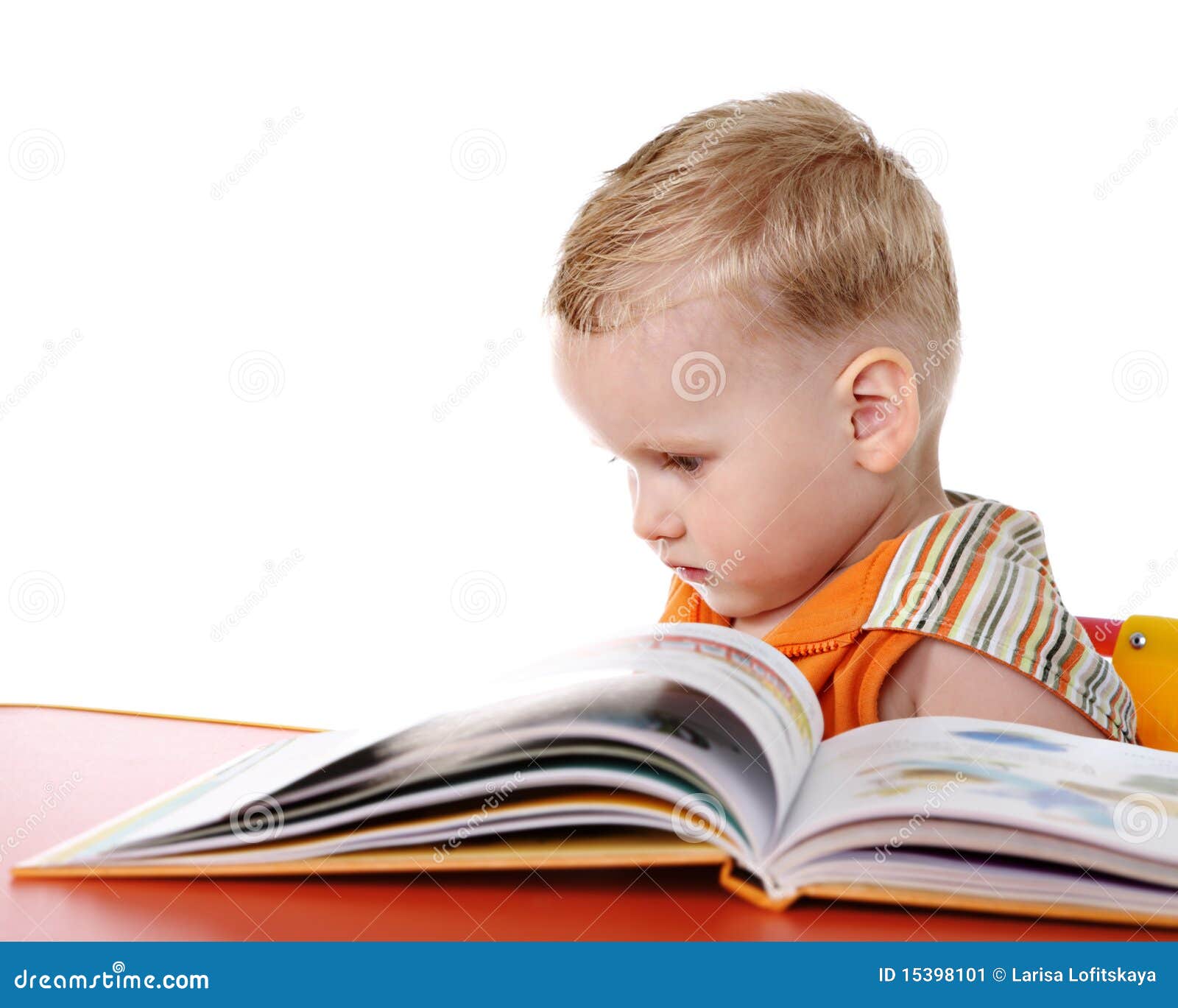 Sad baby with book stock image. Image of education, pretty - 15398101