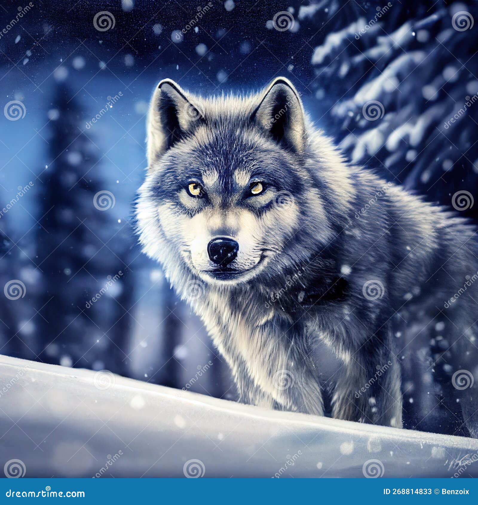 Sad Baby Wolf in the Forest Waiting Outdoor. Generative AI Stock ...