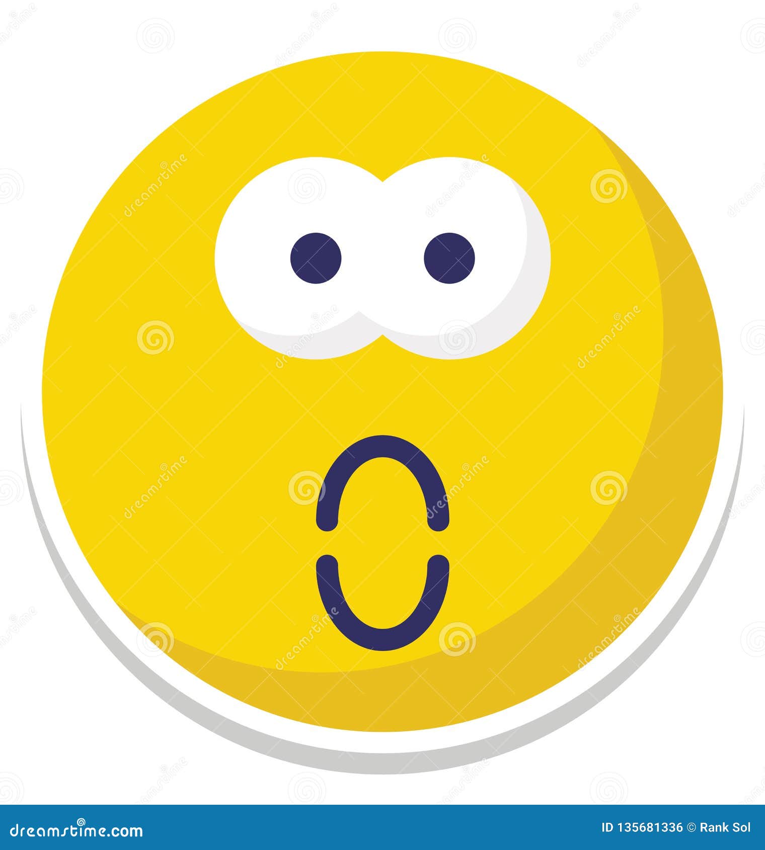 Sad, Baffled Emoticon Vector Isolated Icon Which Can Easily Modify or ...