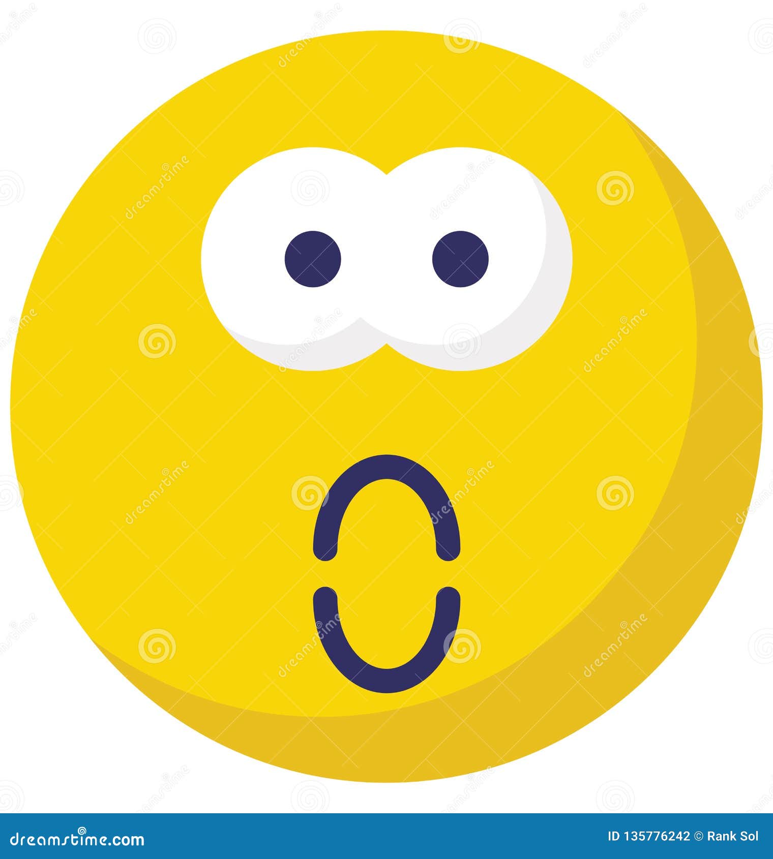 Sad, Baffled Emoticon Vector Isolated Icon Which Can Easily Modify or ...
