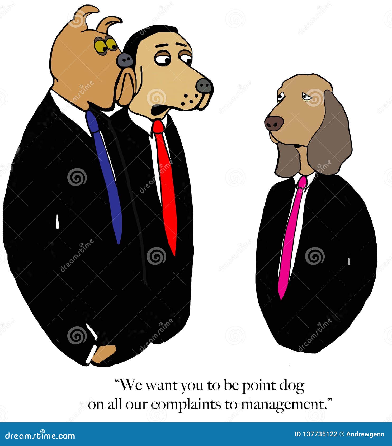 Sad Beagle is Head of Dog Complaints Stock Illustration - Illustration ...
