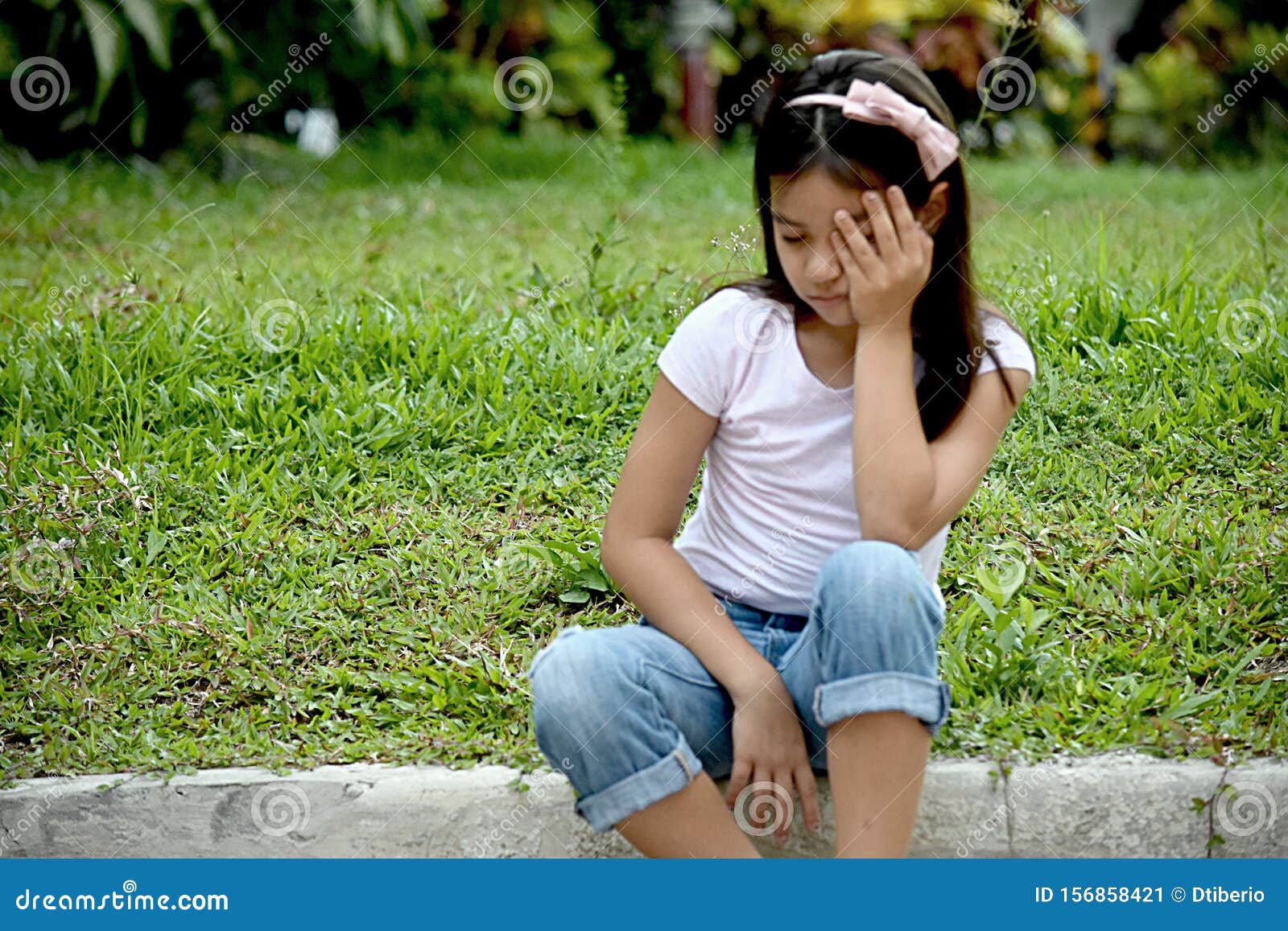 A Sad Beautiful Person stock image. Image of looking - 156858421