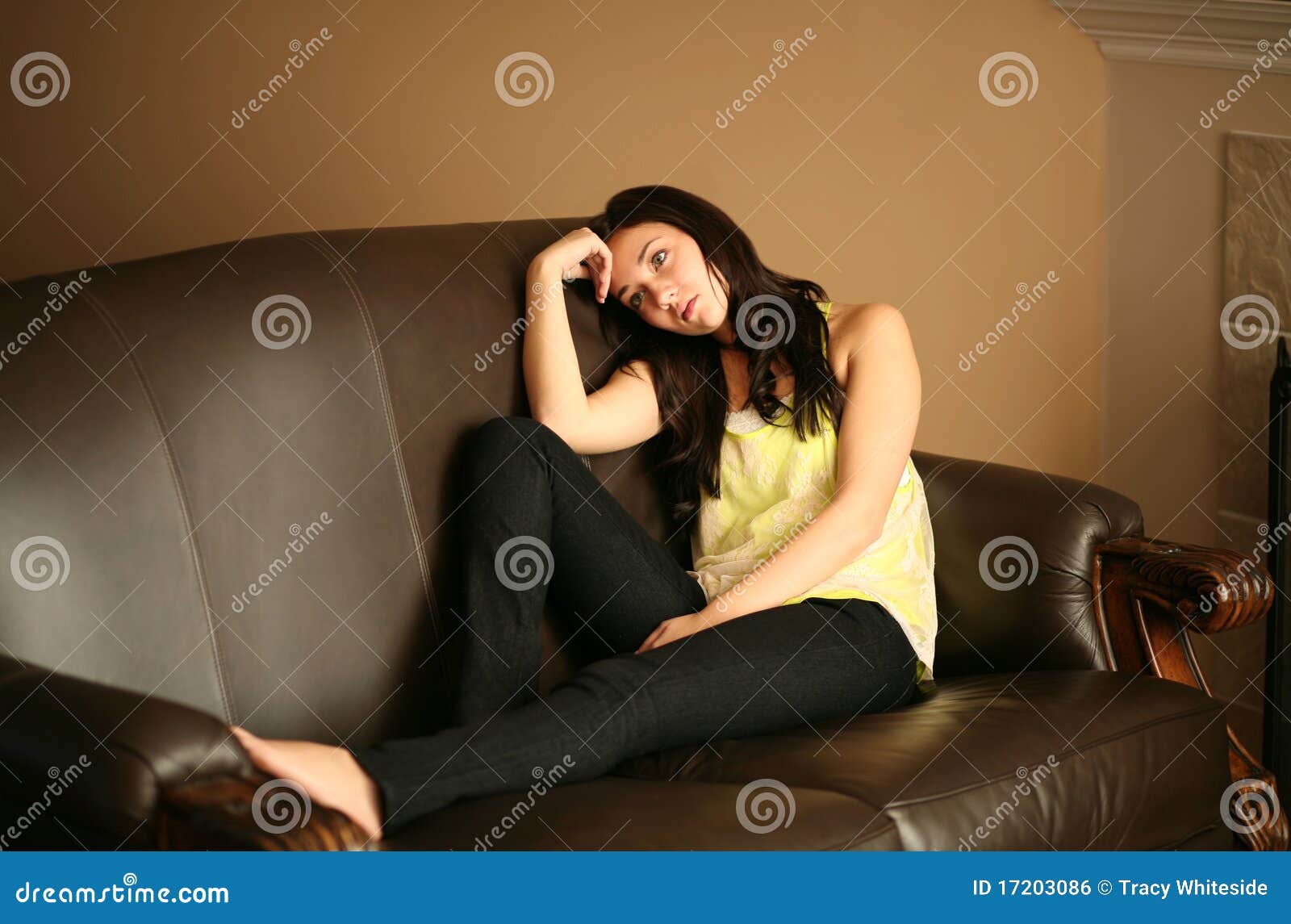 Sad Beautiful Young Female Model Stock Photo - Image of loss, love ...