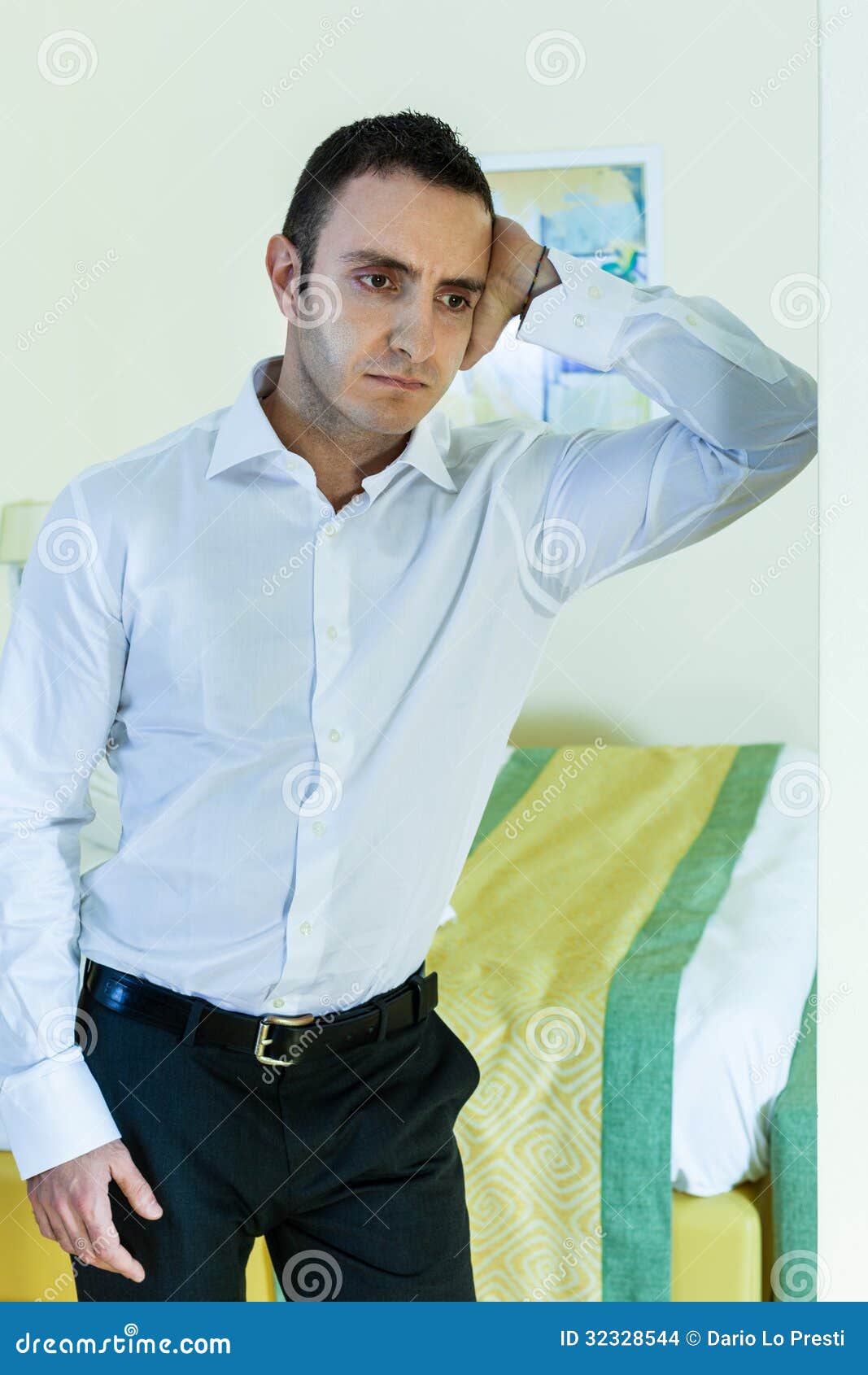 Sad in bedroom stock photo. Image of problem, frustration - 32328544
