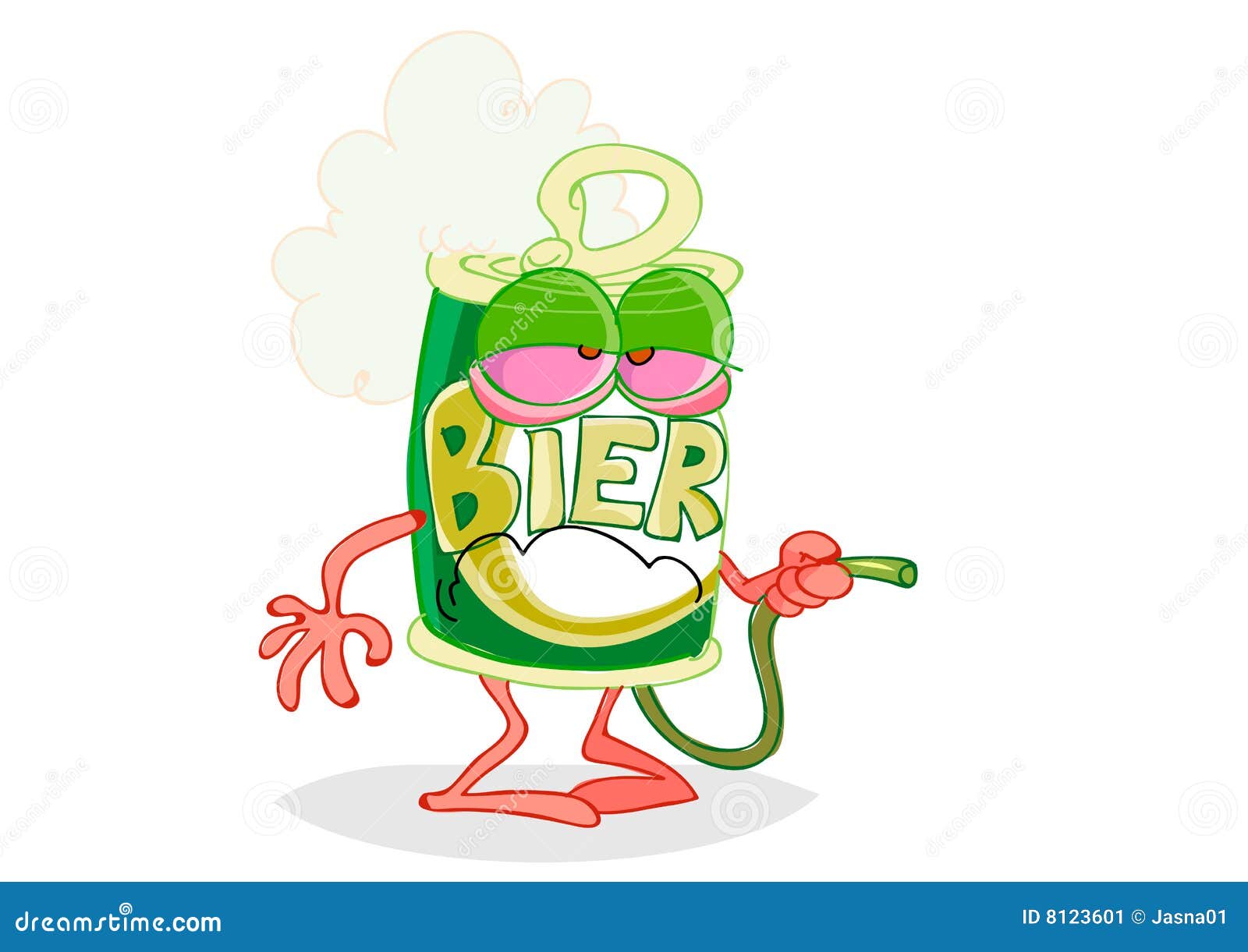 Sad beer can stock illustration. Illustration of hose - 8123601