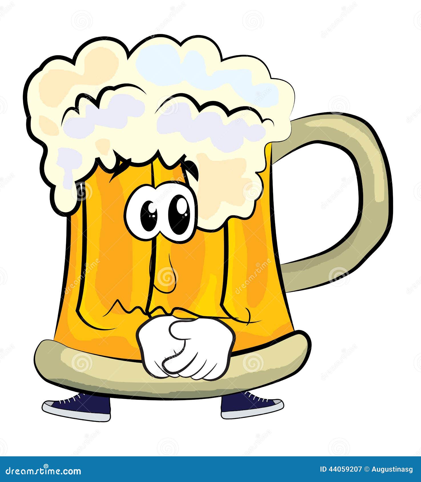Sad beer cartoon stock illustration. Illustration of alcohol - 44059207