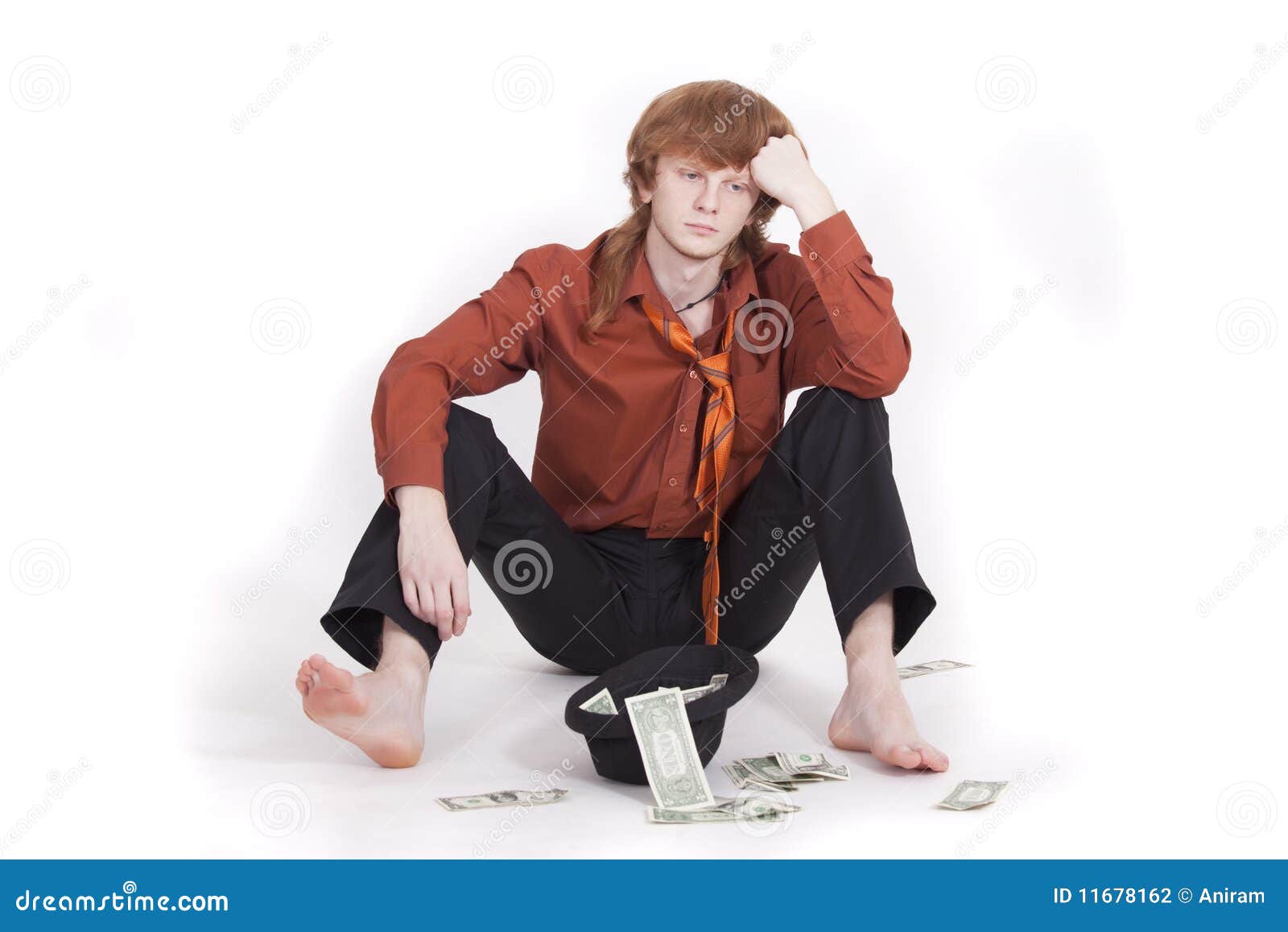 Sad beggar stock photo. Image of jobless, frustrated - 11678162