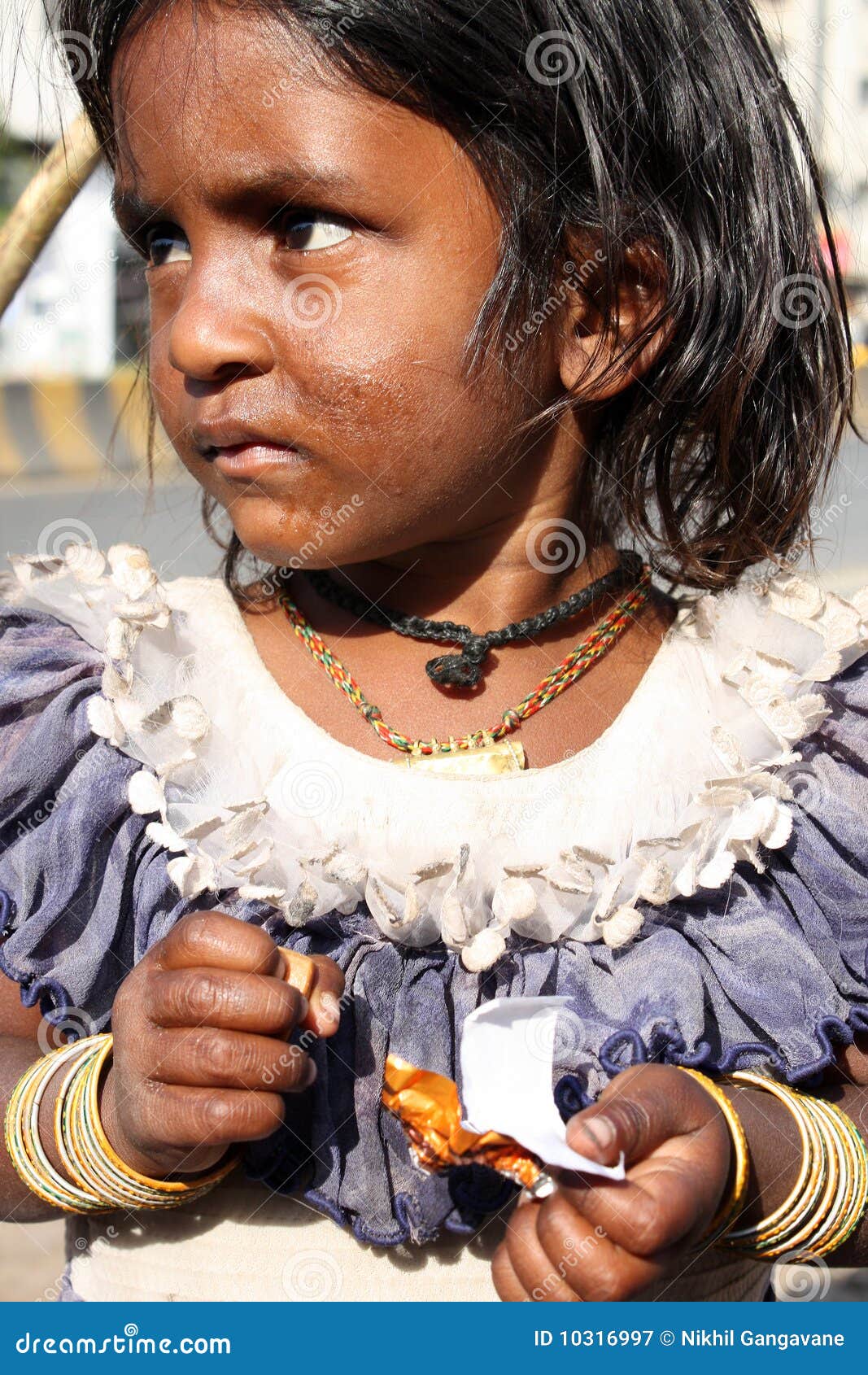 Sad Beggar Girl stock image. Image of india, girl, kids - 10316997