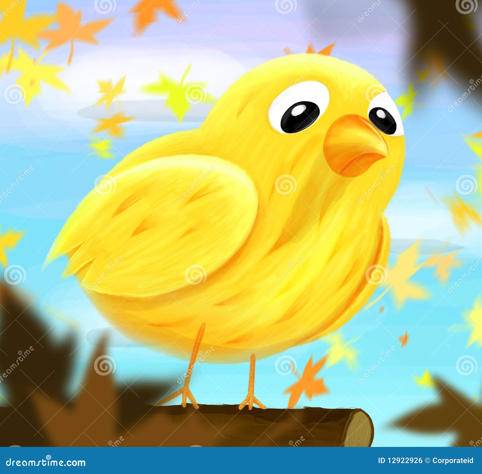 Sad bird stock illustration. Illustration of sitting - 12922926