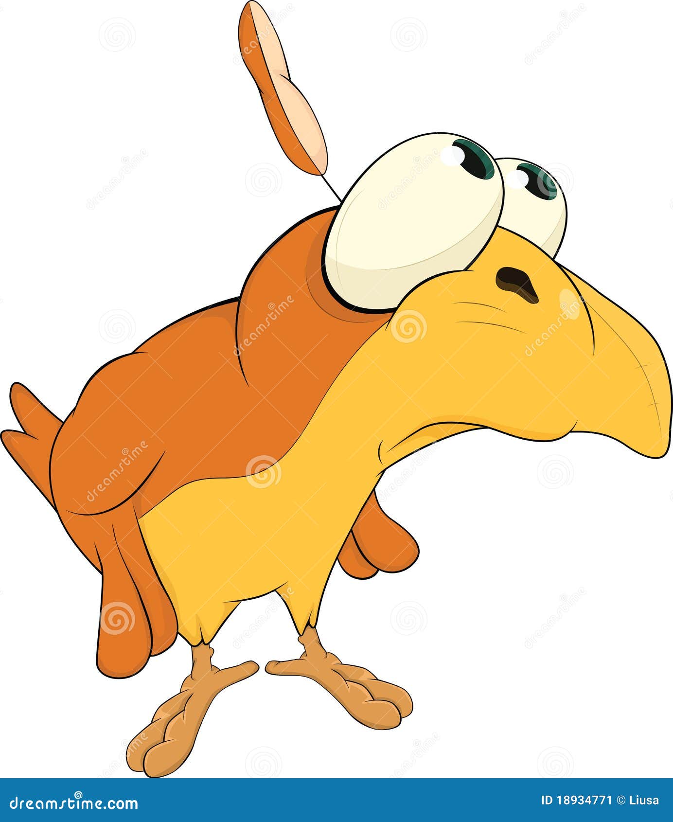 Sad birdie.Cartoon stock vector. Illustration of cute - 18934771