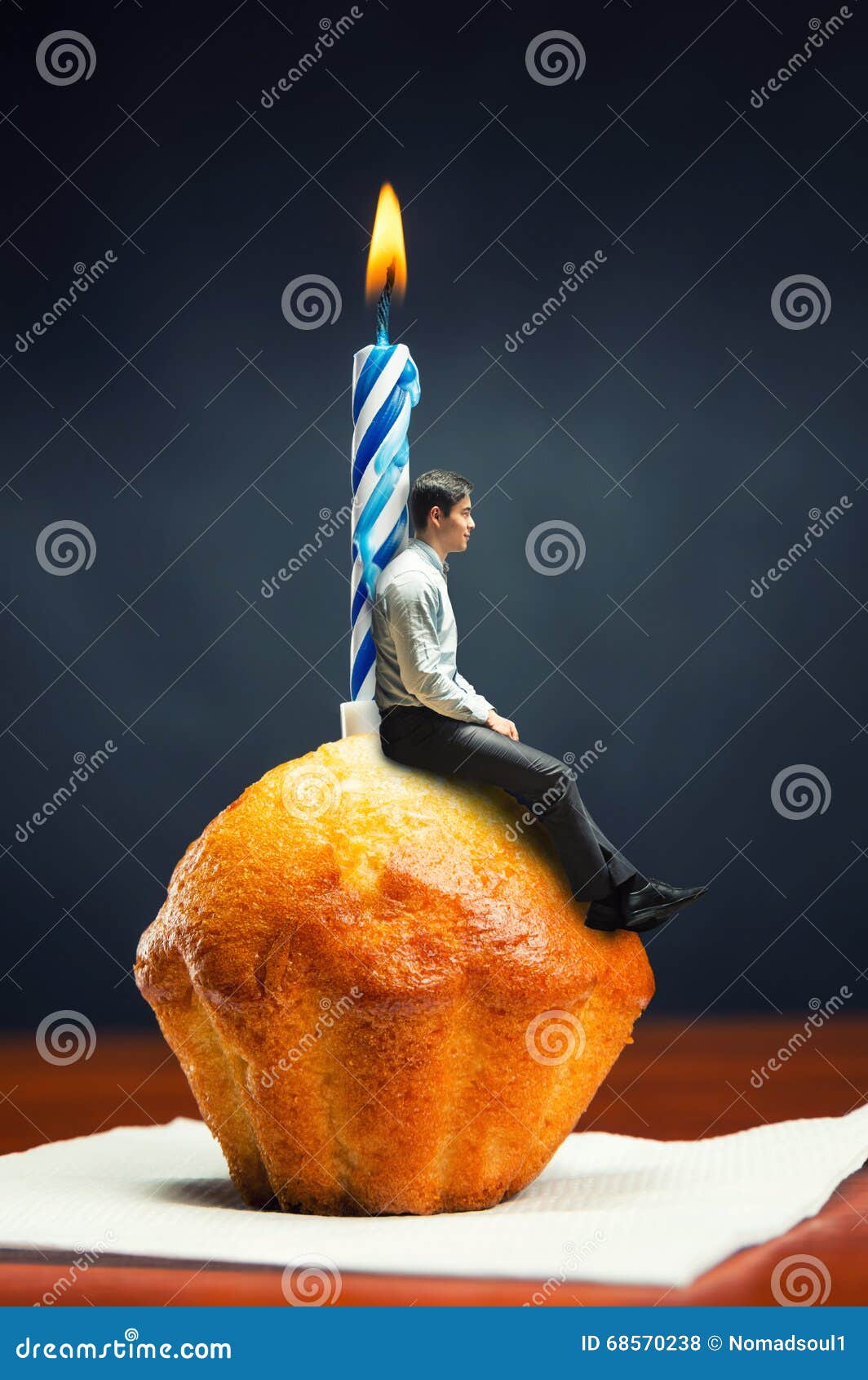 Sad birthday boy stock photo. Image of dessert, adorable - 68570238