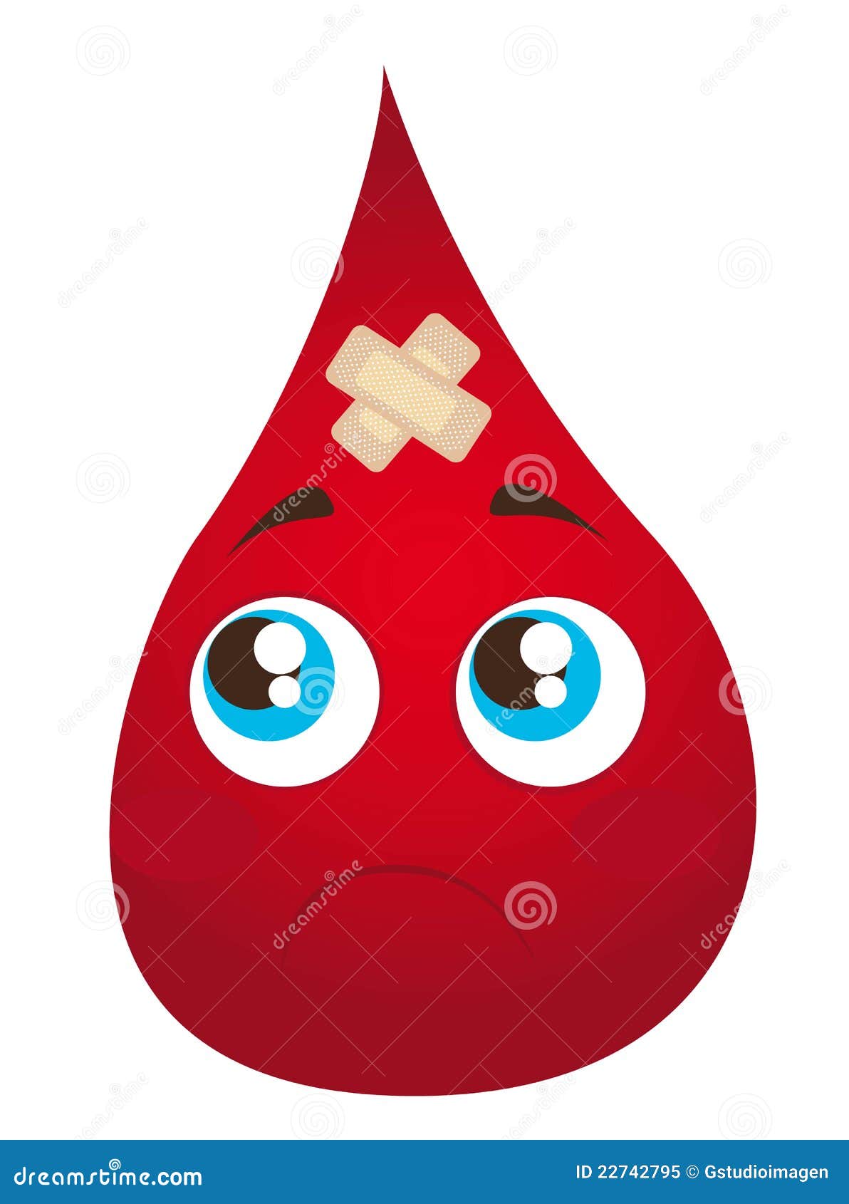 Sad blood drop stock vector. Illustration of sign, shape - 22742795