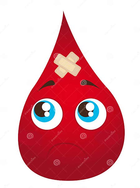 Sad blood drop stock vector. Illustration of sign, shape - 22742795
