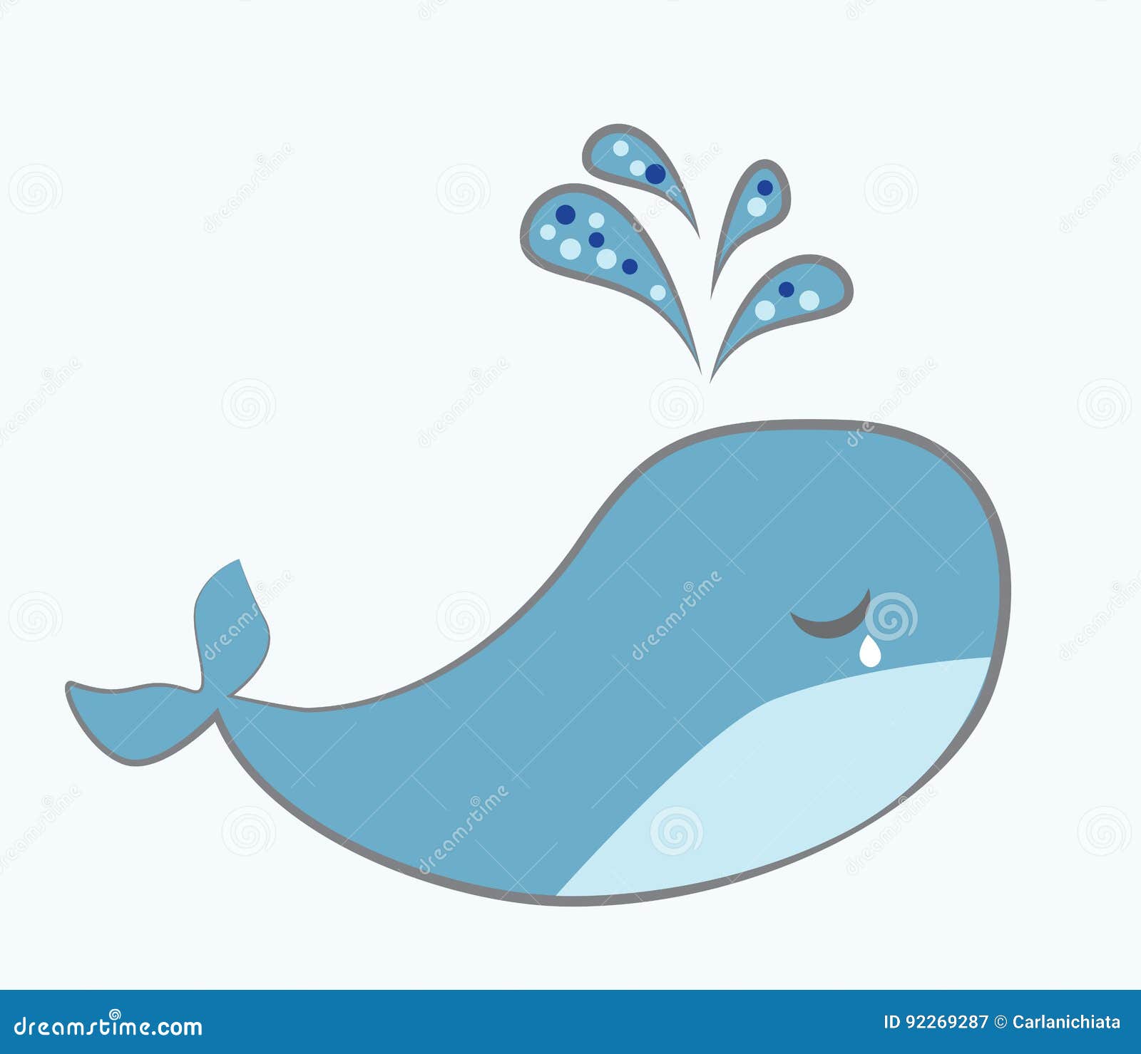 Sad Baby Whale Cartoon