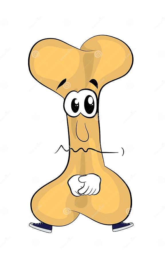 Sad bone cartoon stock illustration. Illustration of sorrow - 48601300