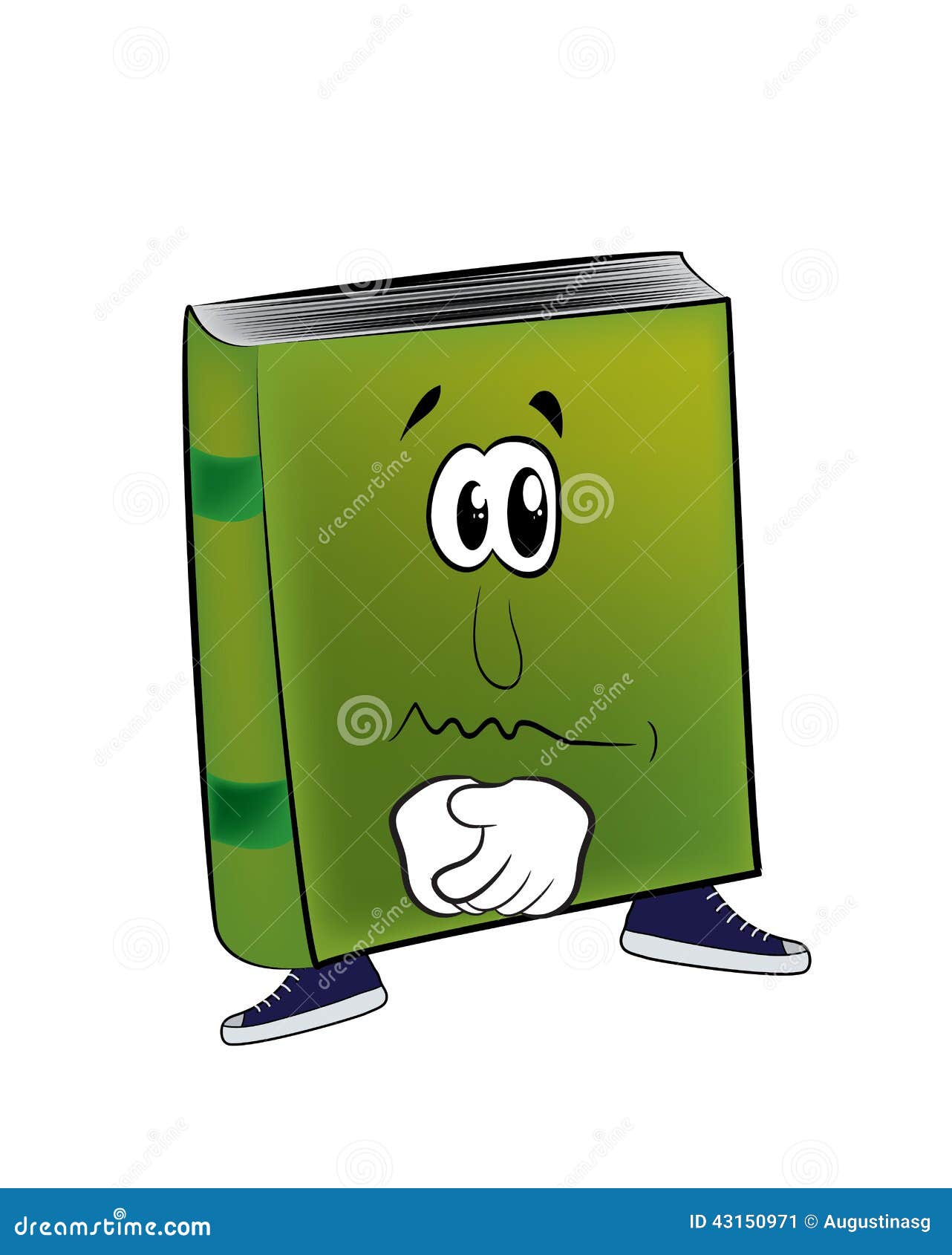 Sad book cartoon stock illustration. Illustration of cartoon - 43150971