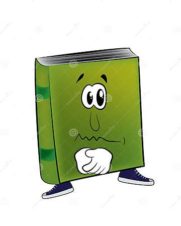 Sad book cartoon stock illustration. Illustration of cartoon - 43150971