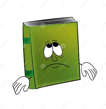 Sad book cartoon stock illustration. Illustration of reading - 43151019